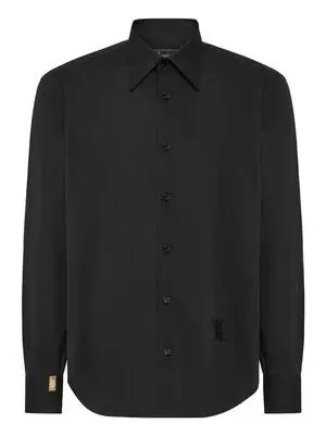 BILLIONAIRE Tuxedo Shirt Gold Cut - Black
