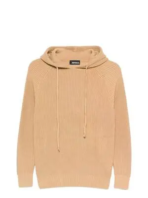 Imperial Ribbed Knit Hoodie - Neutrals
