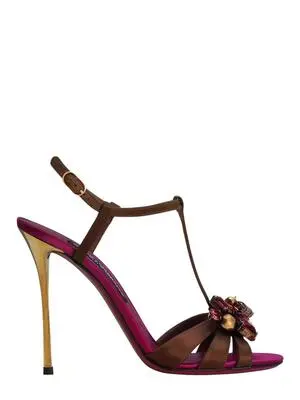 Dolce & Gabbana 105mm Keira 2.0 Sandals - Brown