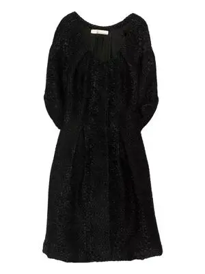 John Galliano Three-quarter Sleeve Dress Coat - Black
