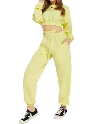 T-DRESS Star Embellished Tracksuit - Yellow
