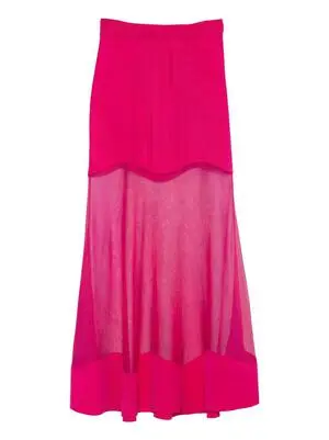 Alexander McQueen Elasticated-waist Midi Skirt - Pink
