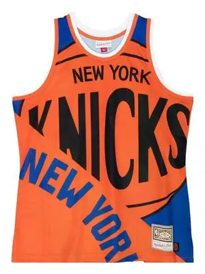 Mitchell & Ness Nba New York Knicks Big Face 5.0 Tank Top - Orange