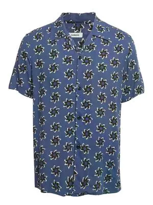 Sandro Floral-print Shirt - Blue