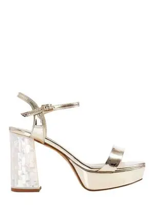 FREYA ROSE Gigi Block-heel Sandals - Gold