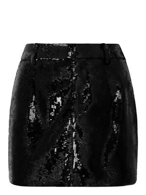 Philipp Plein Sequin Embellished Mini Skirt - Black