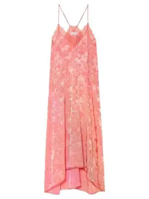 Zadig&Voltaire Horses Lace Midi Dress - Pink