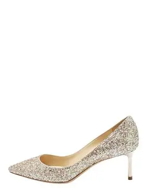 JIMMY CHOO Romy Glitter-Detail Pointed-Toe Pumps