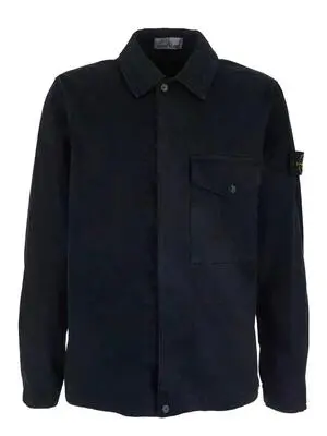 Stone Island Old Effect Pocket Pea Coat - Black