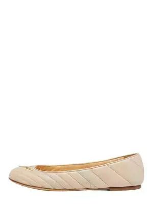 GIUSEPPE ZANOTTI Quilted Leather Ballet Flats - Neutrals