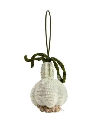 GOHAR WORLD Crochet Beaded Garlic Charm - White