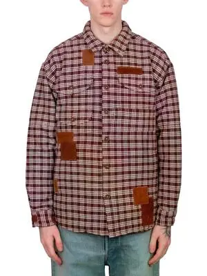 STORY MFG. Harvest Patchwork Overshirt - Brown