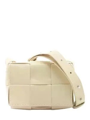Bottega Veneta 2010s Mini Candy Cassette Leather Shoulder Bag - Neutrals