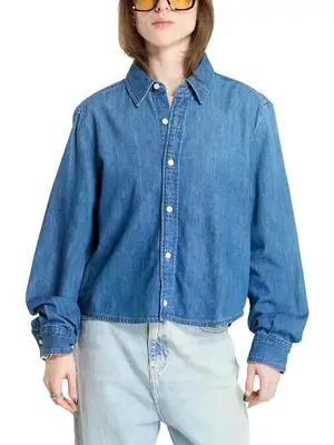 Calvin Klein Long-sleeve Denim Shirt - Blue