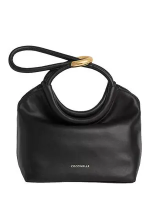 COCCINELLE Small Finn Ring Handle Shoulder Bag - Black