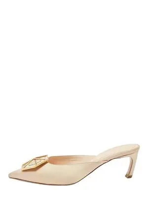NICHOLAS KIRKWOOD Eden Satin Crystal Embellished Sandals - Neutrals