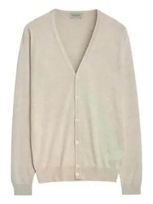 JOHN SMEDLEY V-Neck Buttoned Cardigan