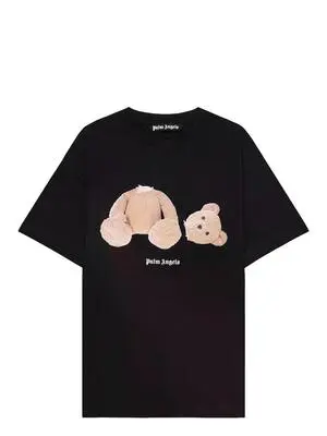 Palm Angels Broken Bear Graphic T-shirt - Black