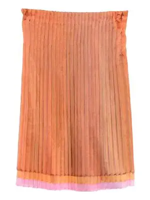 Issey Miyake Three-layer Pleated Skirt - Orange