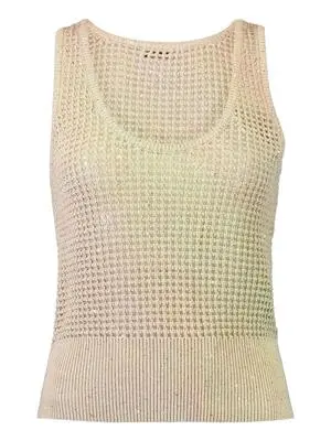 Brunello Cucinelli Scoop Neck Knit Top - Neutrals