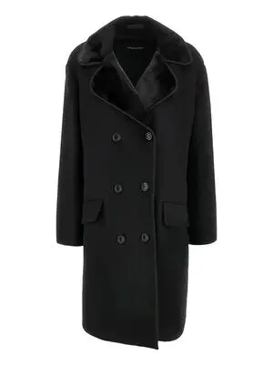 Emporio Armani Double-breasted Coat - Black