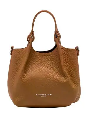 GIANNI CHIARINI Dua Grained-leather Tote Bag - Brown