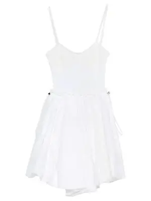 Attico Peplum-hem Mini Dress - White