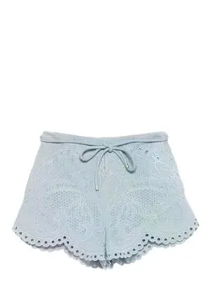 ZIMMERMANN Eyelet Drawstring Shorts