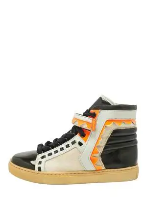 SOPHIA WEBSTER Leather High-top Sneakers - Black