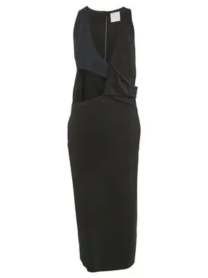 DION LEE Knit Cut-out Midi Dress - Black