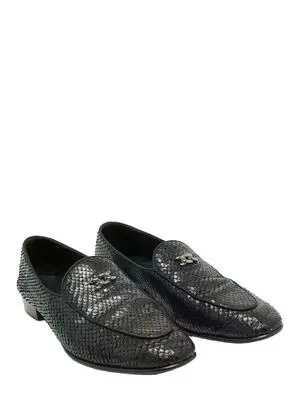GIUSEPPE ZANOTTI Snakeskin-Textured Loafers