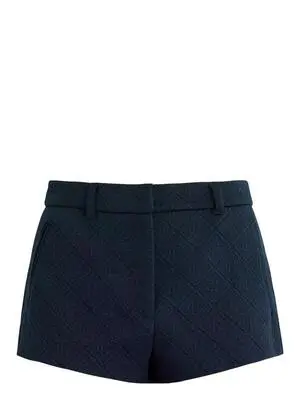 Casablanca Logo-jacquard Mini Shorts - Blue