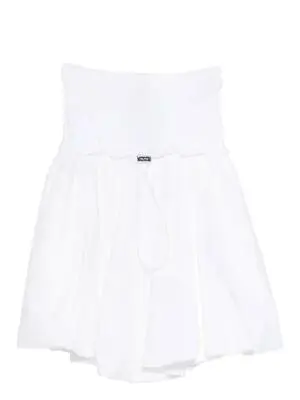 Attico Pleated Midi Skirt - White
