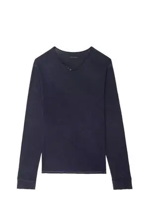 Zadig&Voltaire Monastir Henley T-shirt - Blue