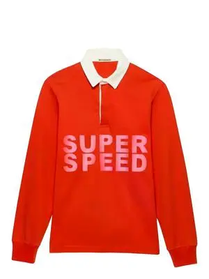 JW Anderson Long-sleeve Contrast Polo Shirt - Red