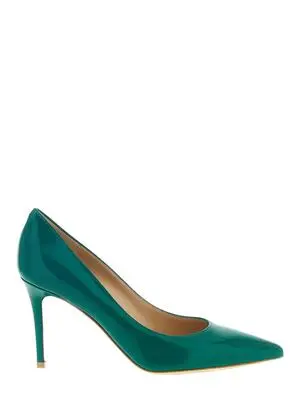GIANVITO ROSSI Pointed Stiletto Leather Pumps - Green