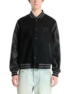 New Era X Nba Chicago Bulls Bomber Jacket - Black