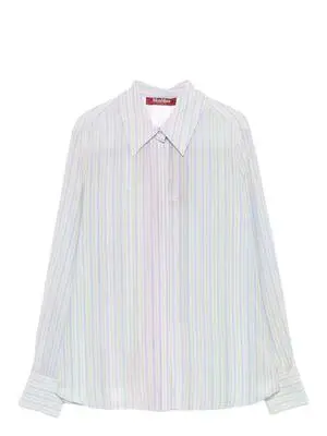 Max Mara Striped Long-sleeve Shirt - Blue