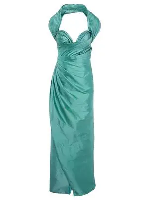 TARIK EDIZ Draped Maxi Dress