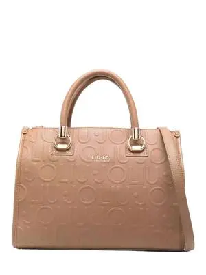 Liu Jo Leather Embossed Satchel - Neutrals