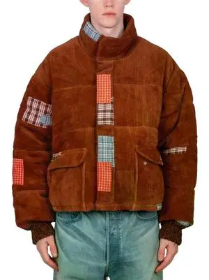 STORY MFG. Yanam Patchwork Corduroy Jacket - Brown