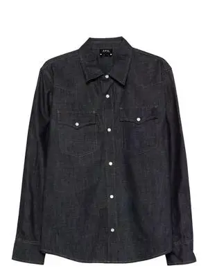 A.p.c. Western Long-sleeved Shirt - Blue
