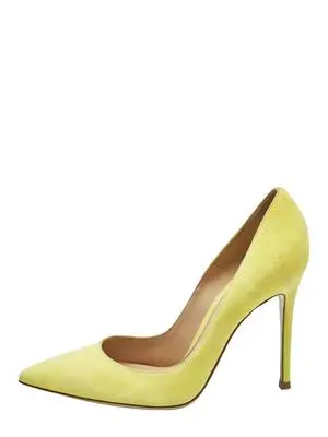 GIANVITO ROSSI Suede Heel Pumps - Yellow