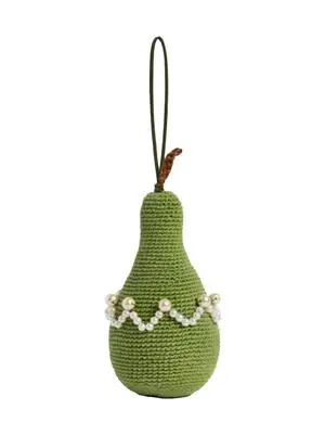 GOHAR WORLD Crochet Pear Bag Charm - Green