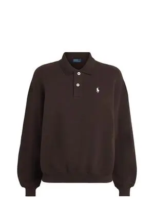 Polo Ralph Lauren Cotton-blend Polo Sweater - Brown