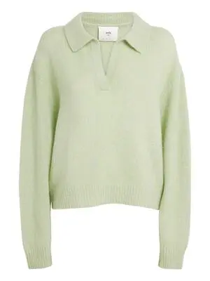 Arch4 Cashmere Polo Sweater - Green