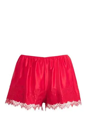 TORLOWEI Silk-Lace Shorts