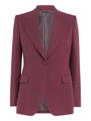 Brioni Silk-wool Flavia Blazer - Burgundy
