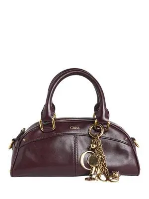 Chloé Small Leather Bowling Top-handle Bag - Purple