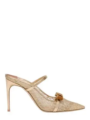 MALONE SOULIERS Glittered Aurora Heeled Mules - Metallic